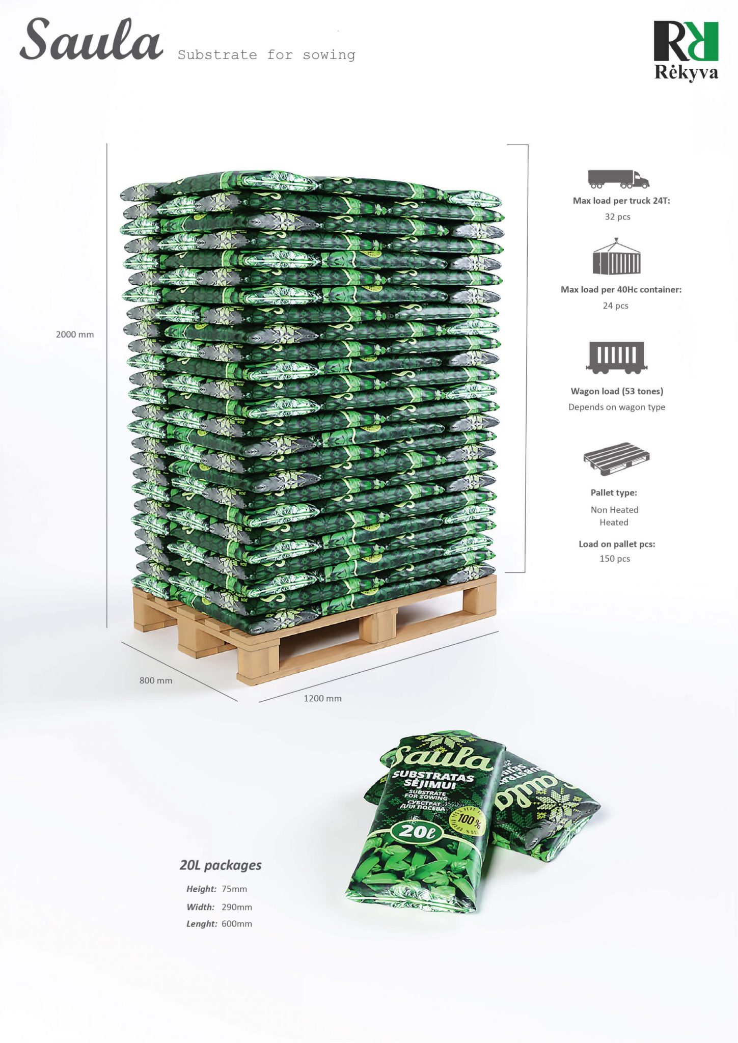 122157 Substrate for sowing 20l - AB RĖKYVA